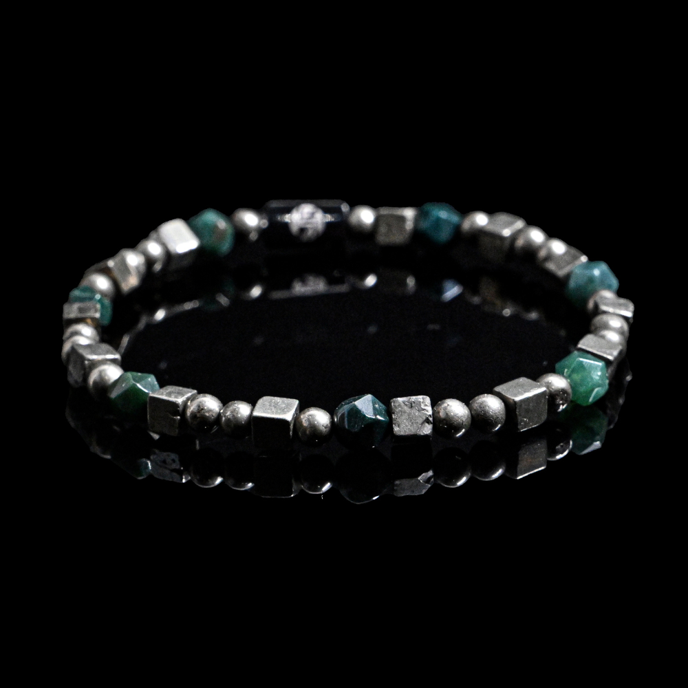 LE005 - Limited Edition - Natural Matte Pyrite & Dark Green Jade – Gus ...